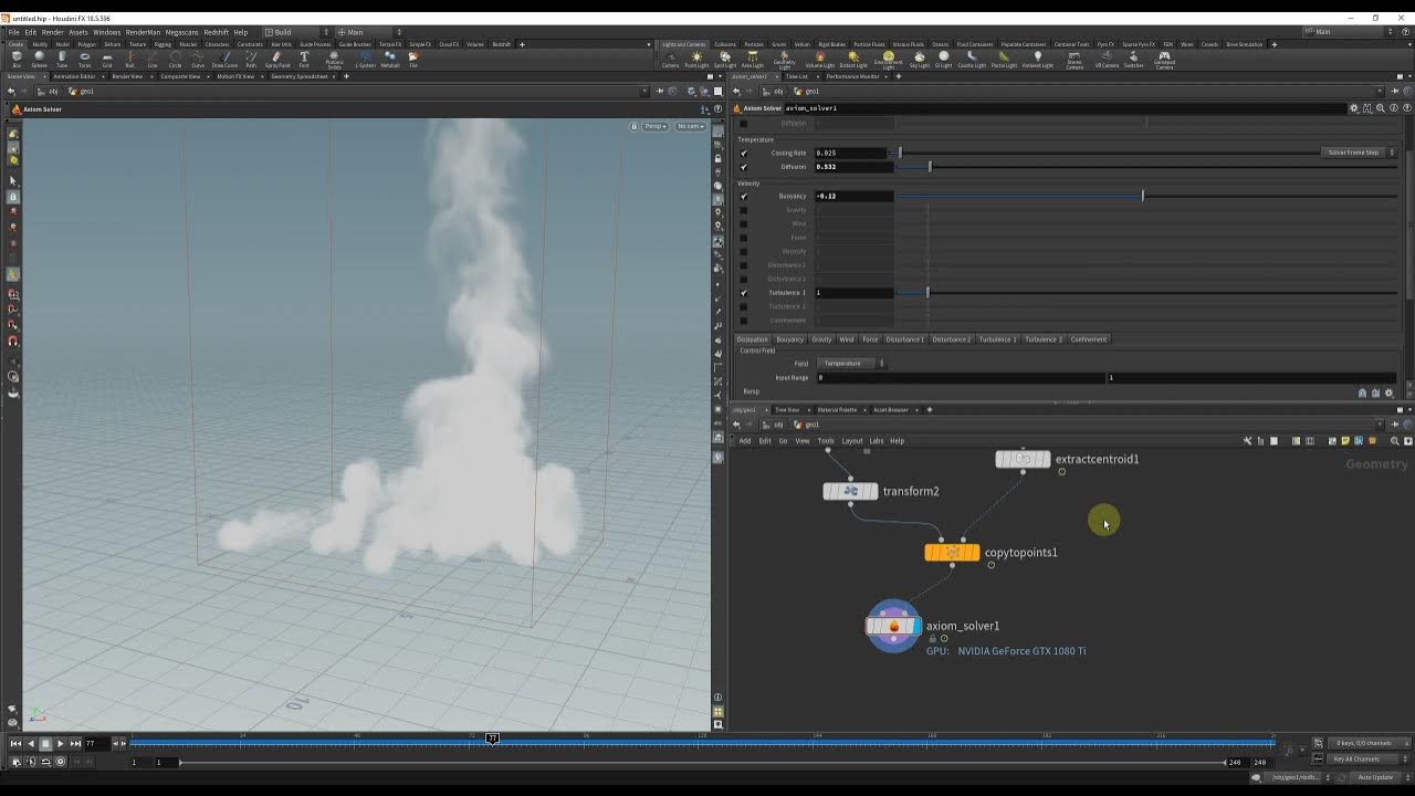 Houdini : Add smoke to rbd object using axiom solver - YouTube