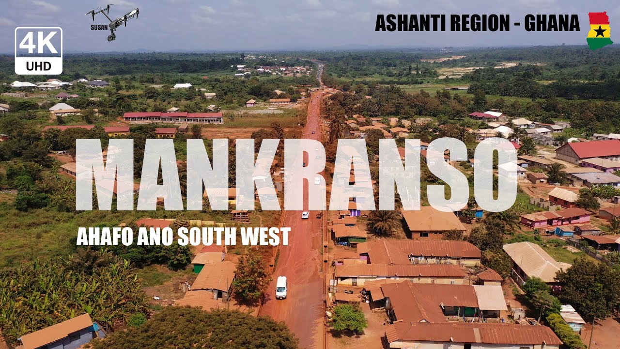 Mankranso Aerial View in the Ahafo Ano South West Ashanti Region of ...
