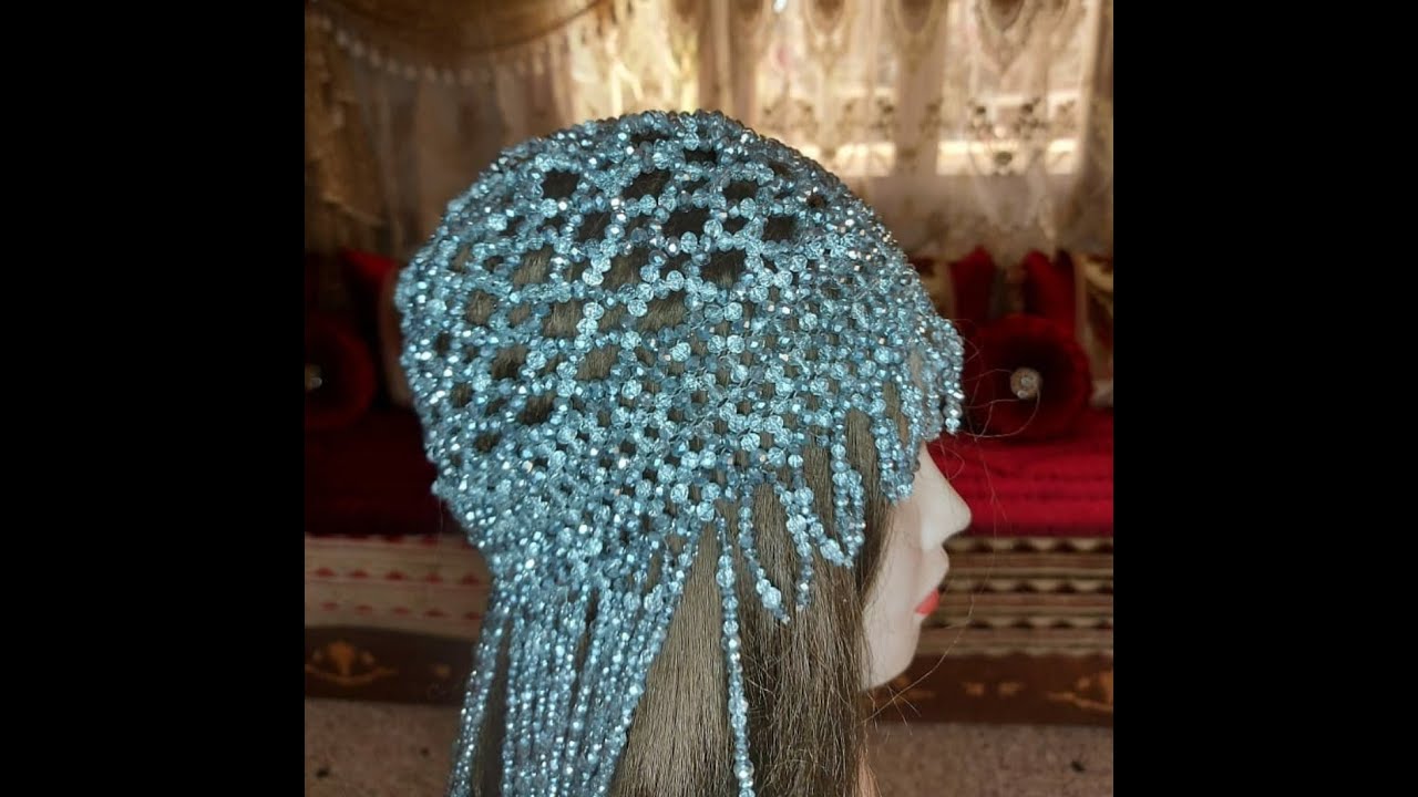 DIY Beaded Head Cap Part 1 - YouTube