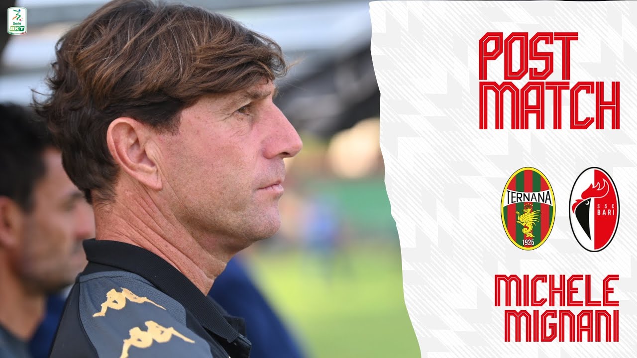 Michele Mignani | Intervista post partita | Ternana 0-0 Bari | Serie ...