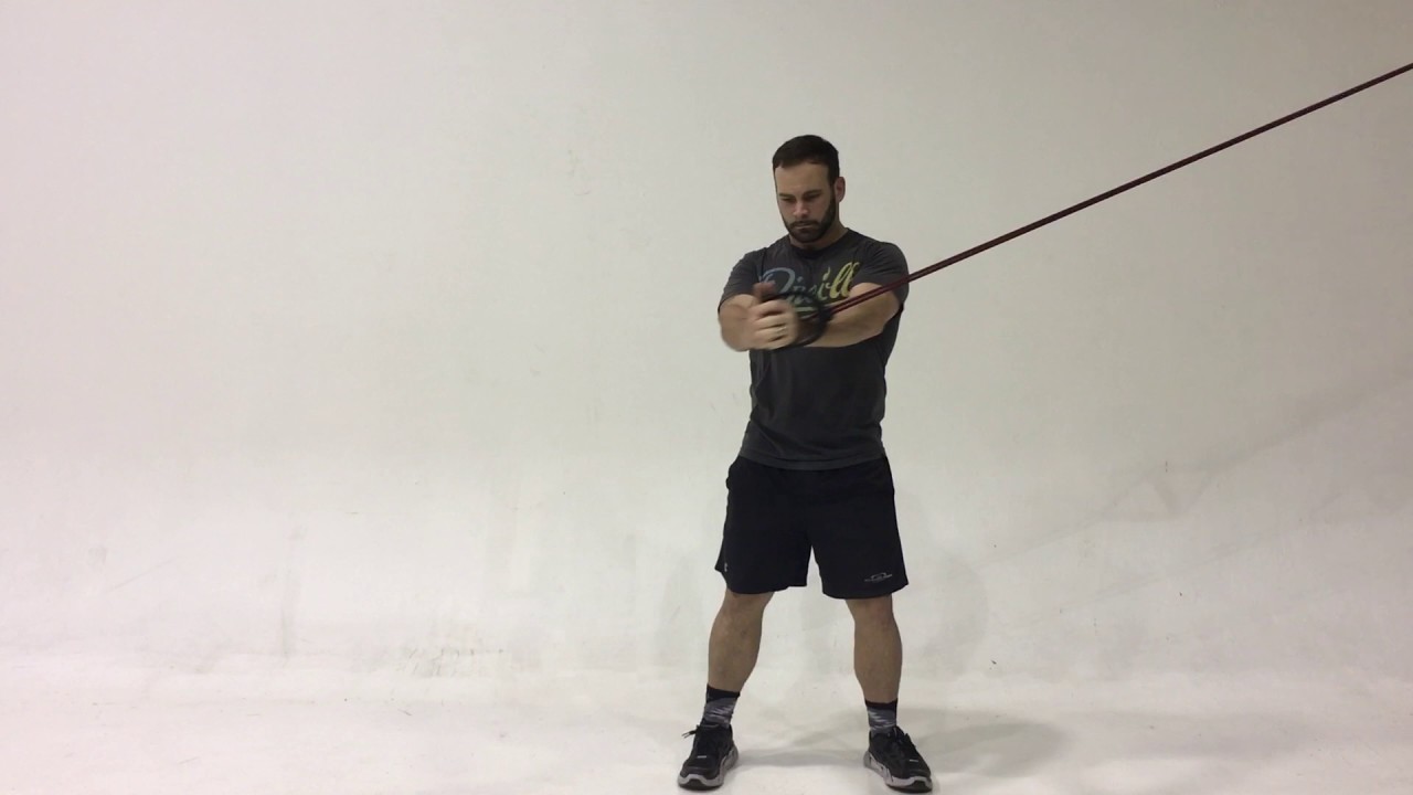 Resistance band Core rotation - YouTube