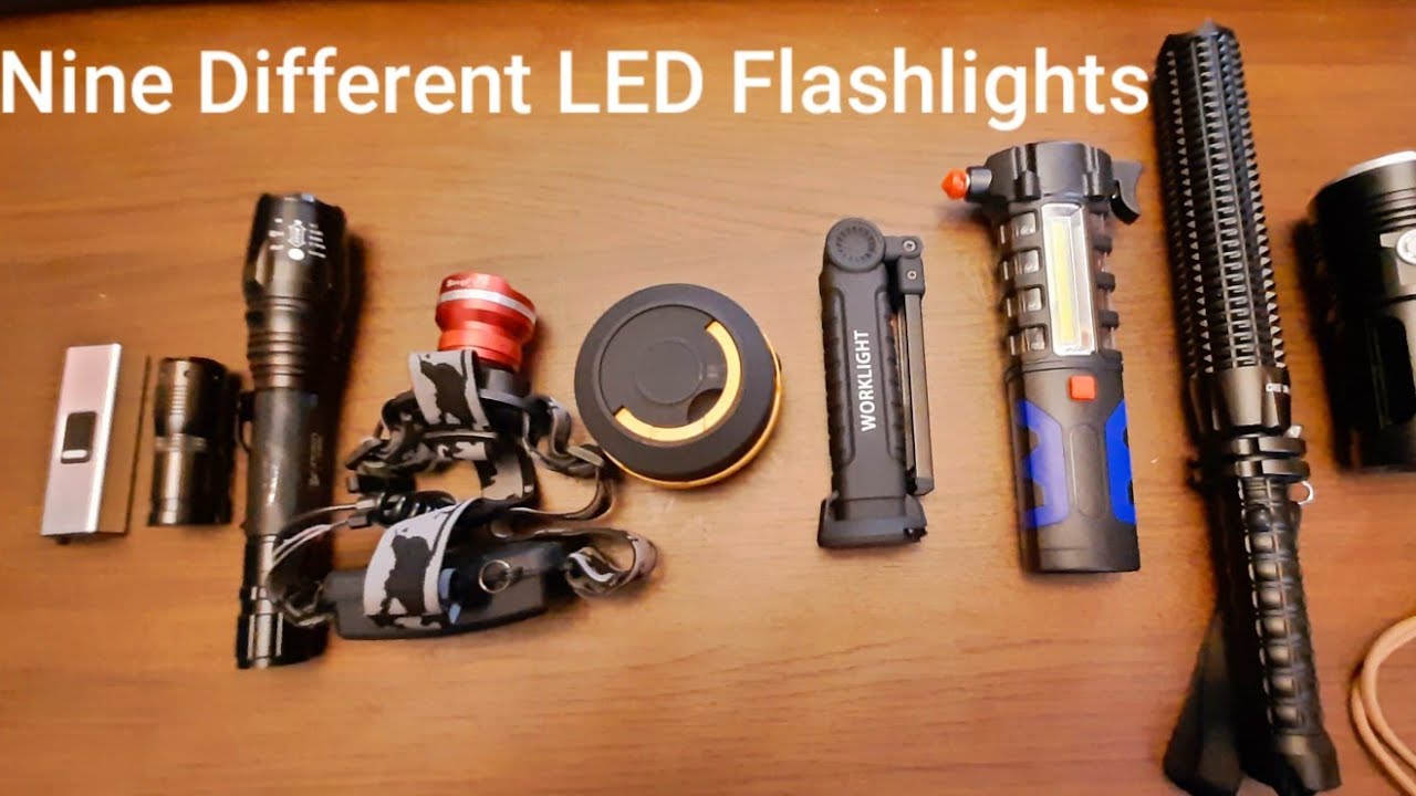 Nine Different LED Flashlights - YouTube