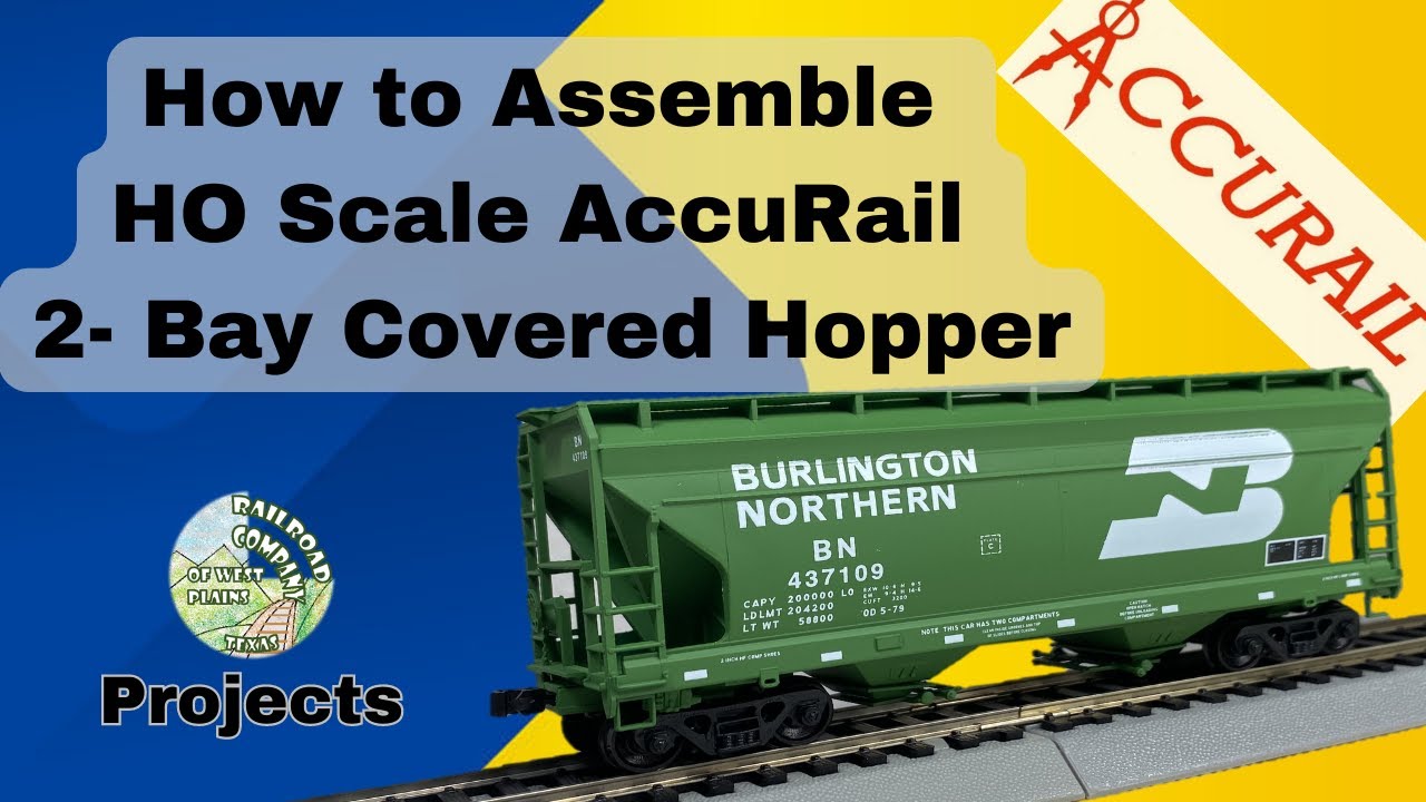 HO Scale Accurail 2 Bay Covered Hopper Assembly - YouTube