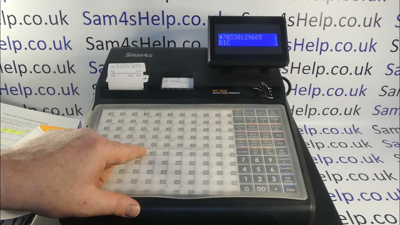 Sam4S ER-900 Barcode EAN PLU Product Name Descriptor Programming (Program 200 ER900 Instructions ...