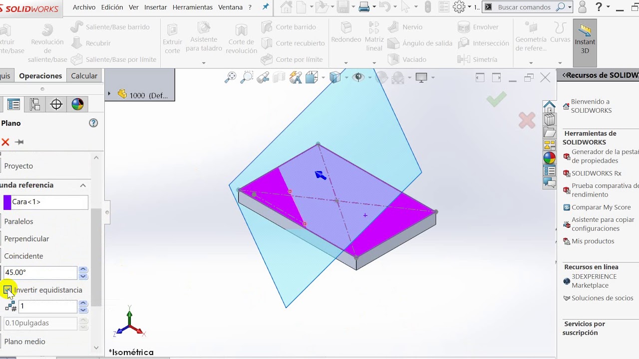 Plano en solidworks - YouTube