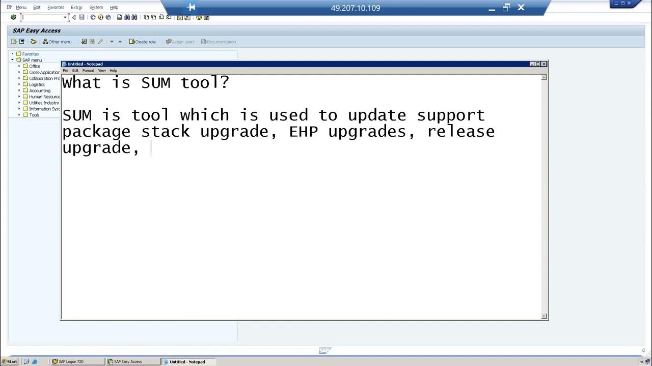SUM tool in SAP - YouTube