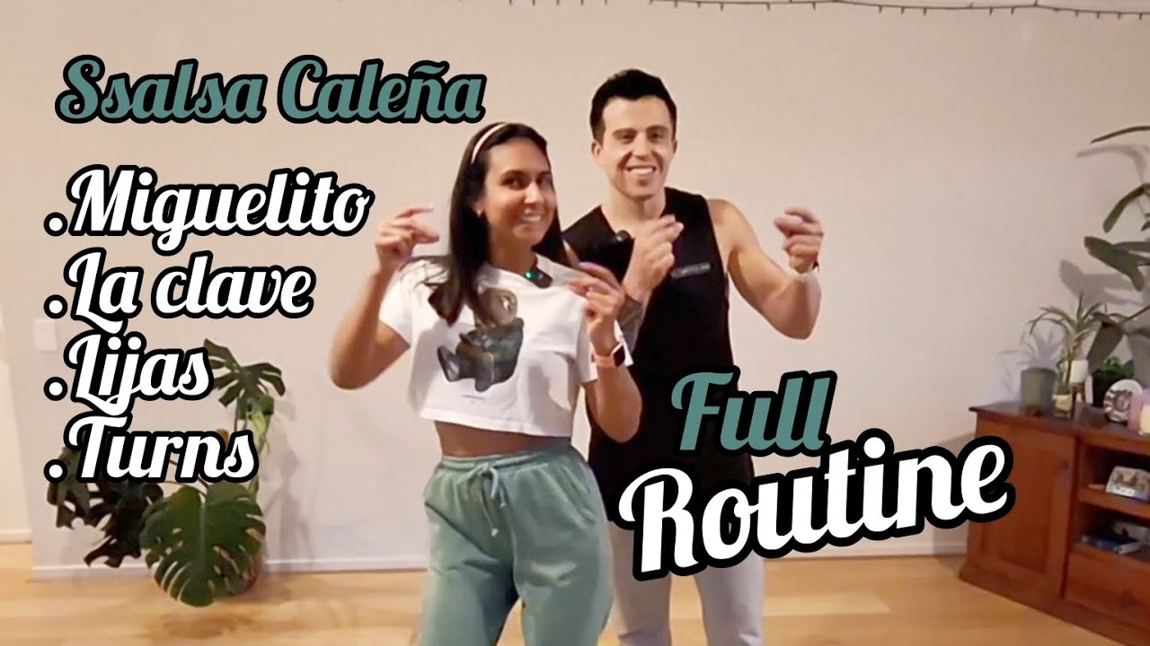 FULL ROUTINE - Salsa caleña 3 steps with 2 turns - YouTube