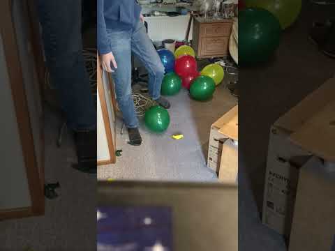 Balloon stomp to Pop with socks