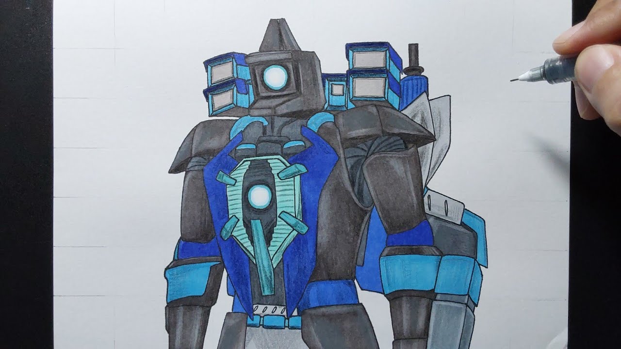 How to draw Titan Cameraman 2099 - YouTube