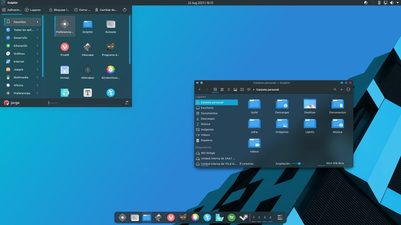 KDE Plasma Edna, Edna Light. - YouTube