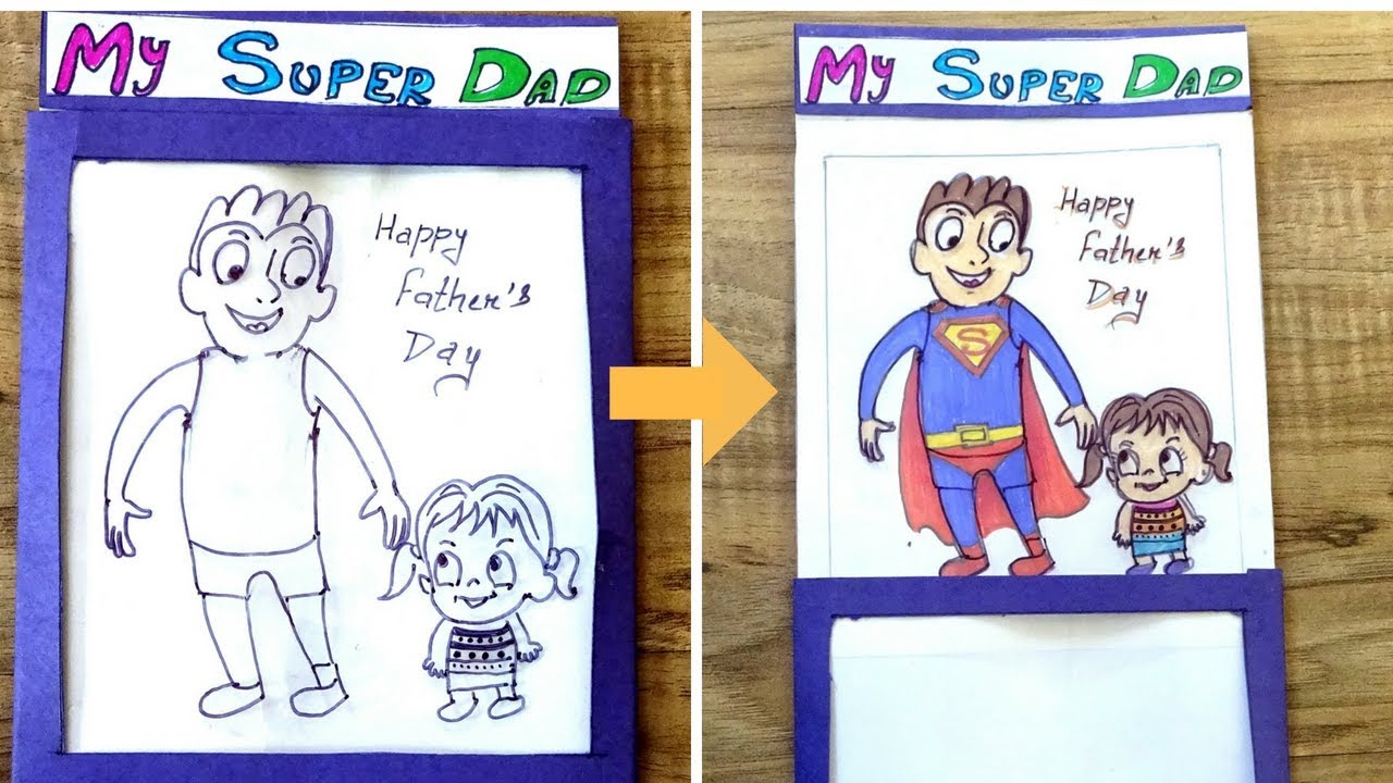 DIY Magic Greetings Card Idea / Father's Day craft Ideas - YouTube