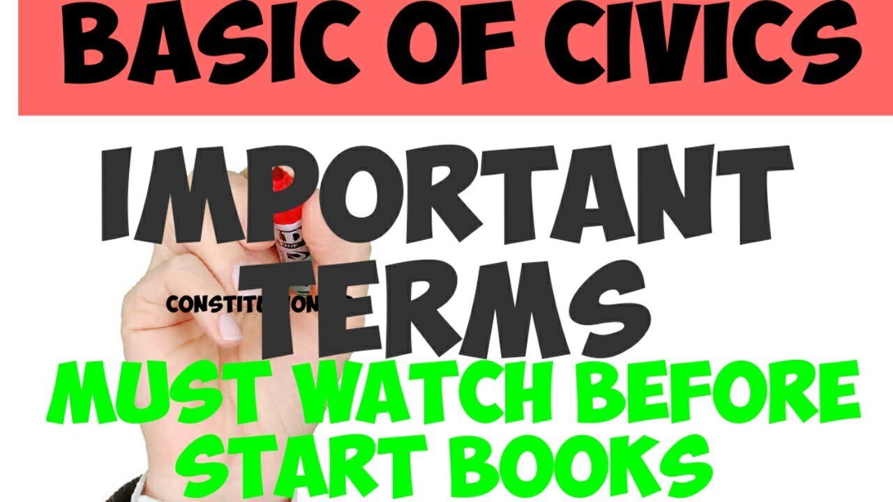 Basics of civics ( Important Terms) - YouTube