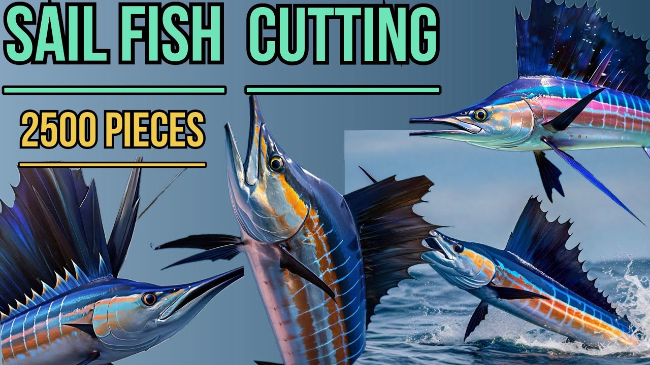 BIG SAILFISH CUTTING 😱 ORDER DONE | 2500 CURRY PIECES #tuna # ...