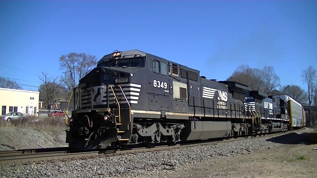 Norfolk Southern 288 Northbound Autoracks in Mableton,Ga 02-13-2016 ...