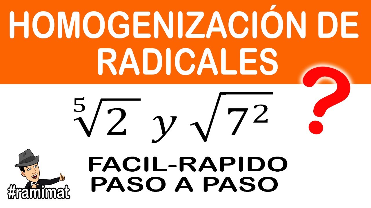 Homogenizar Radicales Varios Problemas Resueltos Paso a Paso - YouTube