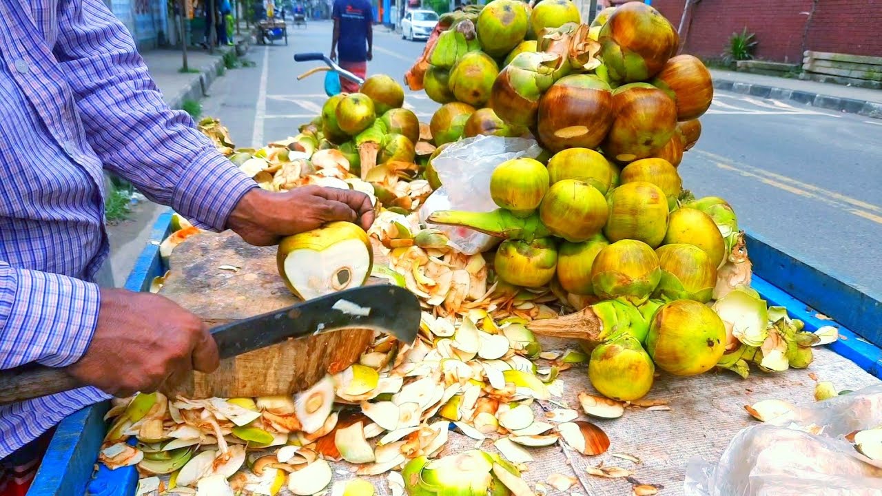 AMAZING PALM FRUIT CUTTING SKILLS - Super Fast Palm Fruit Cutting Style ...