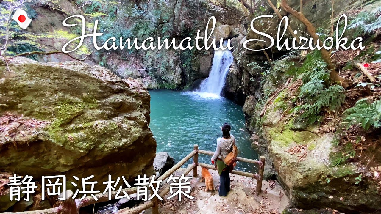【仙巌の滝と桜】わんこと行く静岡浜松散策 a trip to walk with the dog Sengan Waterfall ...