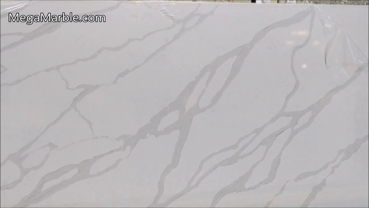 Calacatta Luccia Quartz for kitchen countertops - YouTube