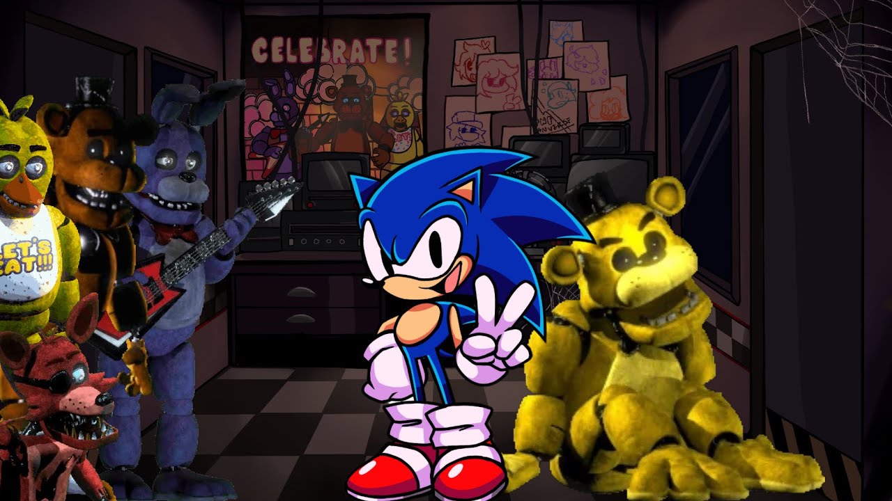 Sonic vs the five nights of Freddy’s gang - YouTube