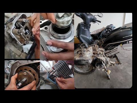 Yamaha alpha scooty full engine fitting 😀yamaha scooty - YouTube