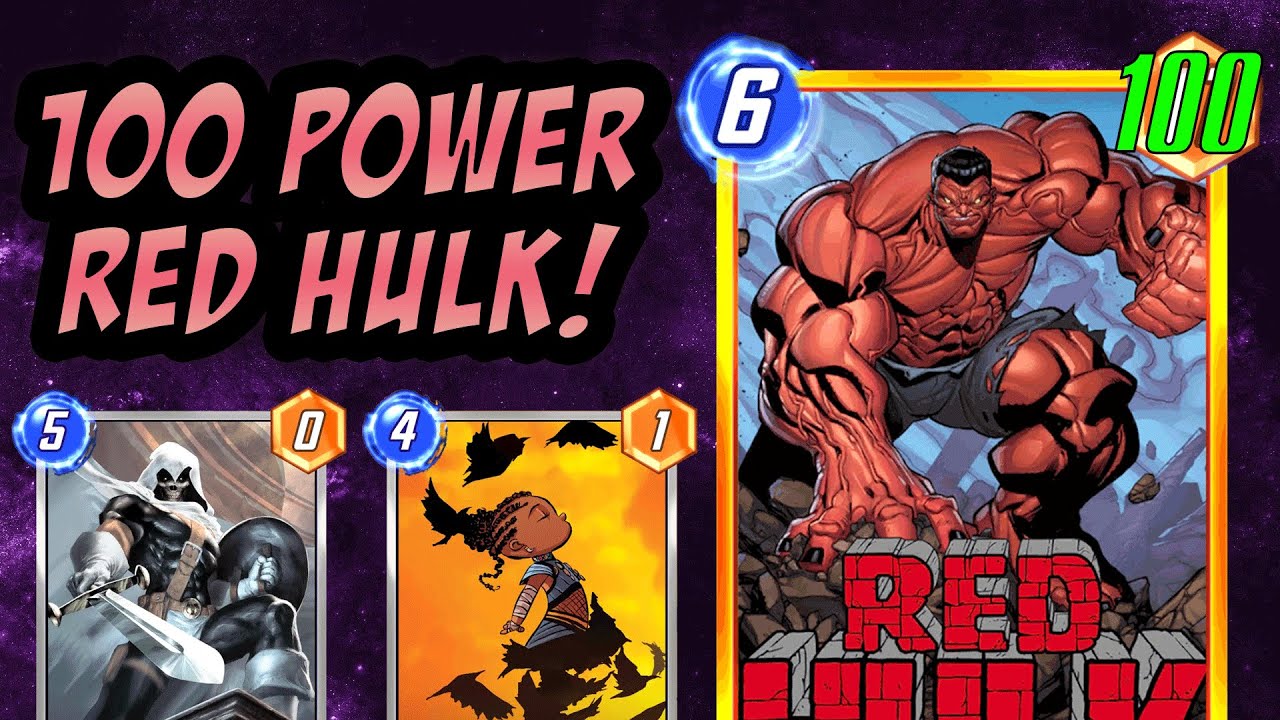 Marvel Snap - A 100 POWER RED HULK!!! THE BIGGEST YOU'LL EVER SEE ...