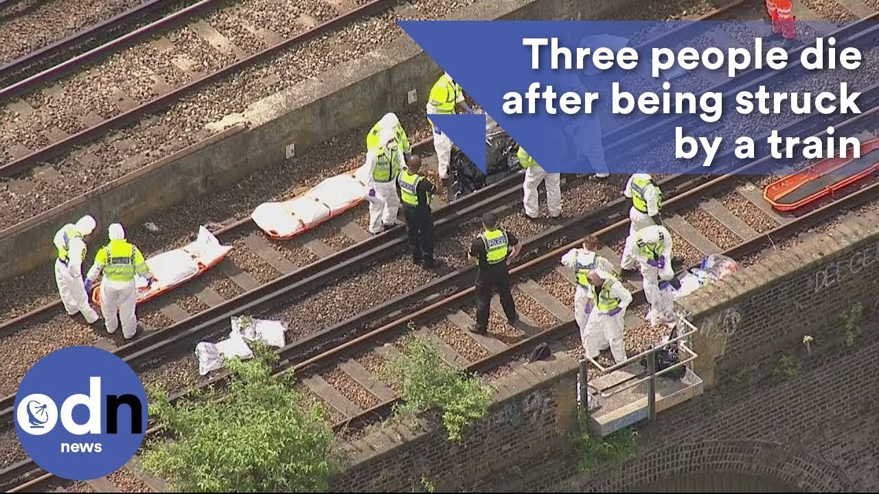 Three people die after being struck by a train - YouTube