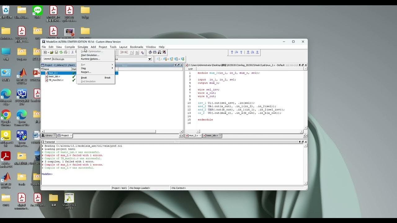 ModelSim 範例: MUX - YouTube
