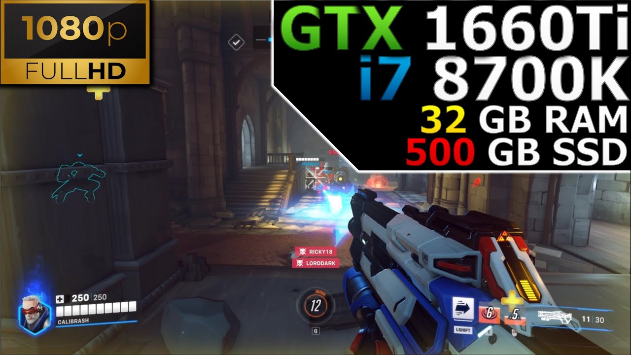 Overwatch 2 | 1080p | GTX 1660Ti | i7 8700K | 32GB RAM | 500GB SSD ...