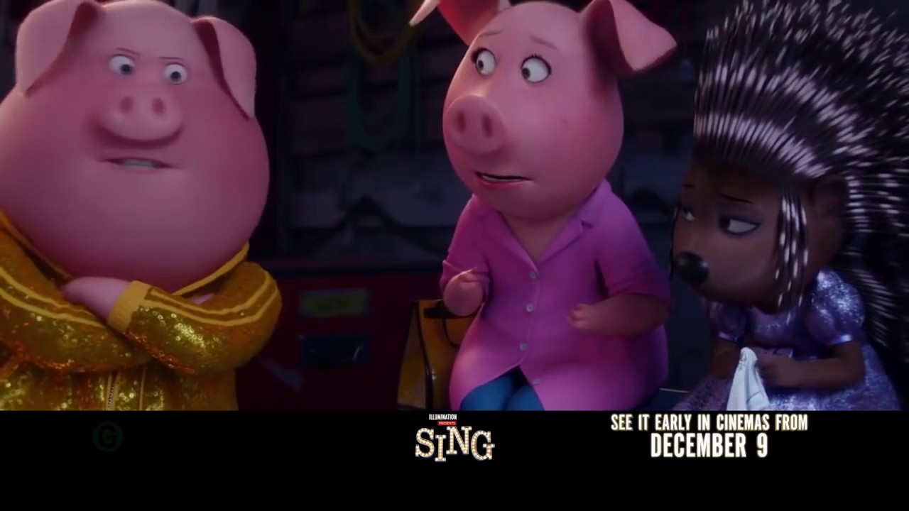 SING Moive Trailer Mini Spot #3 Set It All Free Hedgehog Ash Full Song ...