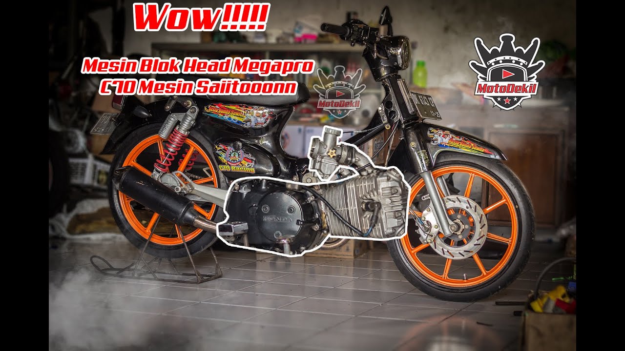 Full Review C70 Mesin Jahat 190CC!!! Head Megapro dan Basik Kharisma 160CC - YouTube