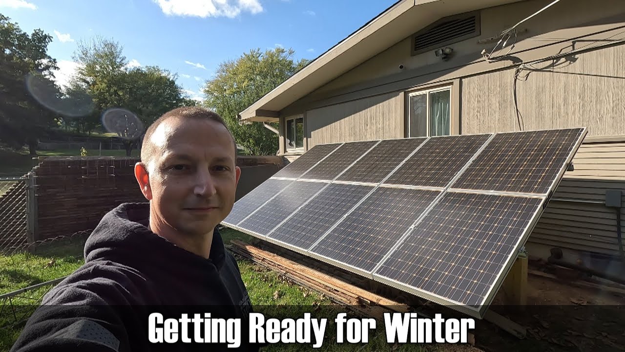 EG4 Solar Panel Rack Update and Winter Prep!! - YouTube