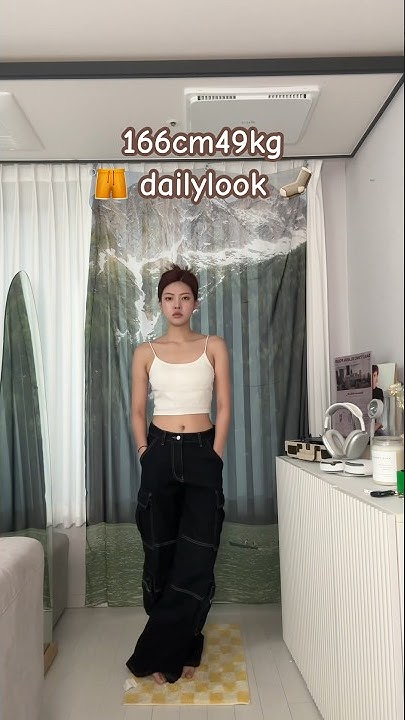 166cm/49kg 브라운 데님 코디 🦦🤎 #ootd #룩북 #코디룩 - YouTube
