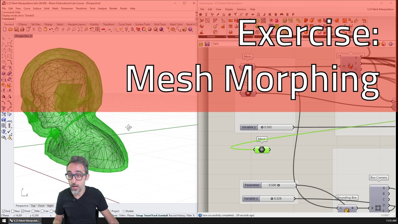E.25 Mesh Manipulations - Intro to Parametric Modeling - YouTube