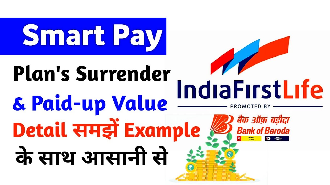 Indiafirst life smart pay plan | surrender value | paid-up value detail ...