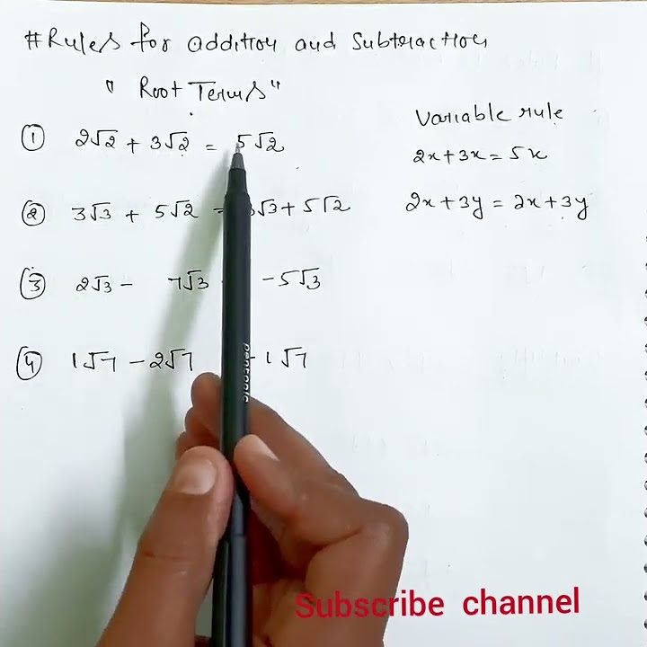 #shorts roots term Add and Subtract - YouTube
