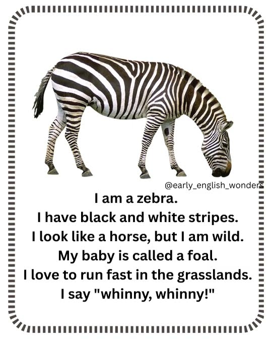 🦓 "I Am a Zebra!" | Fun & Wild Animal Learning for Preschoolers 🌍🎨 ...