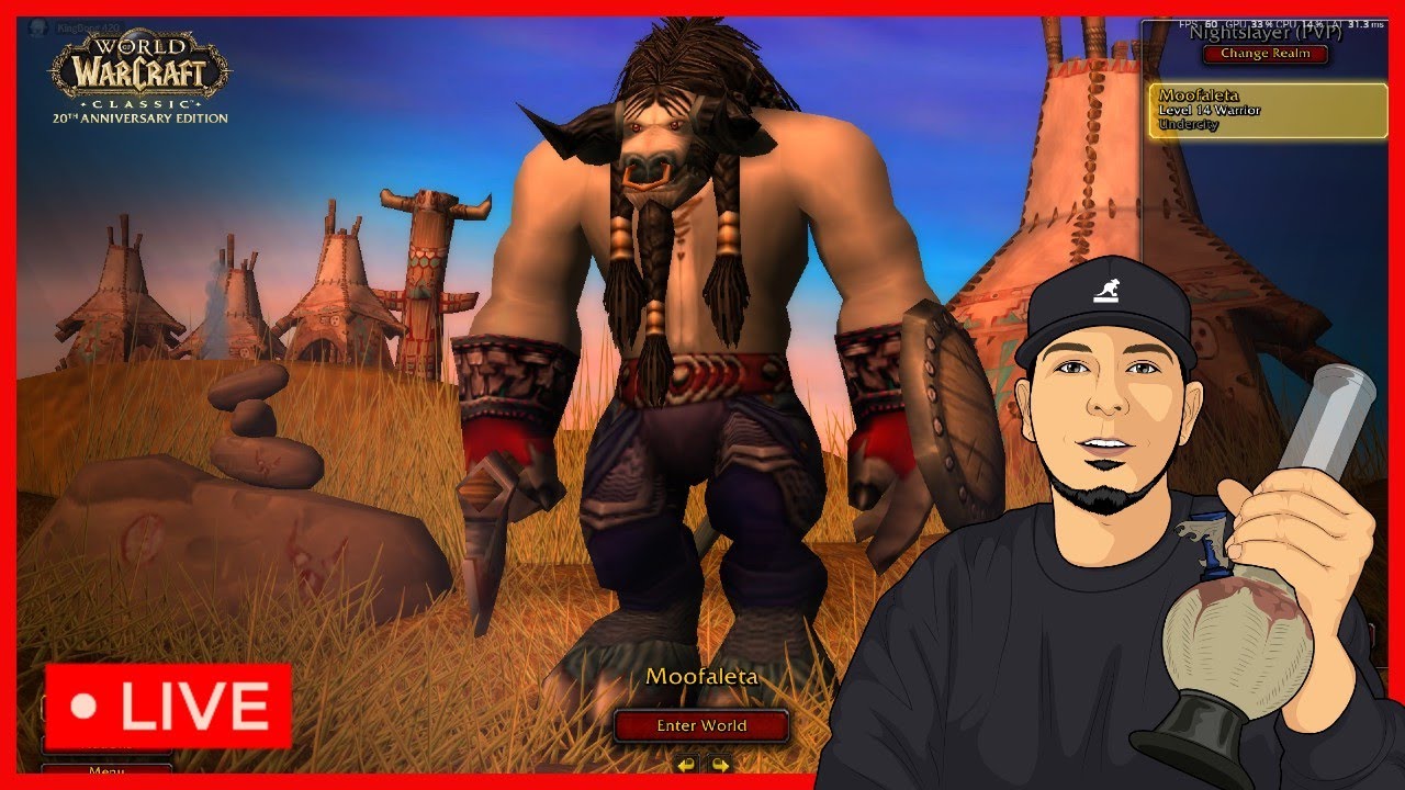 World Of Warcraft Classic Anniversary Server : Nightslayer PVP lvl 14 ...