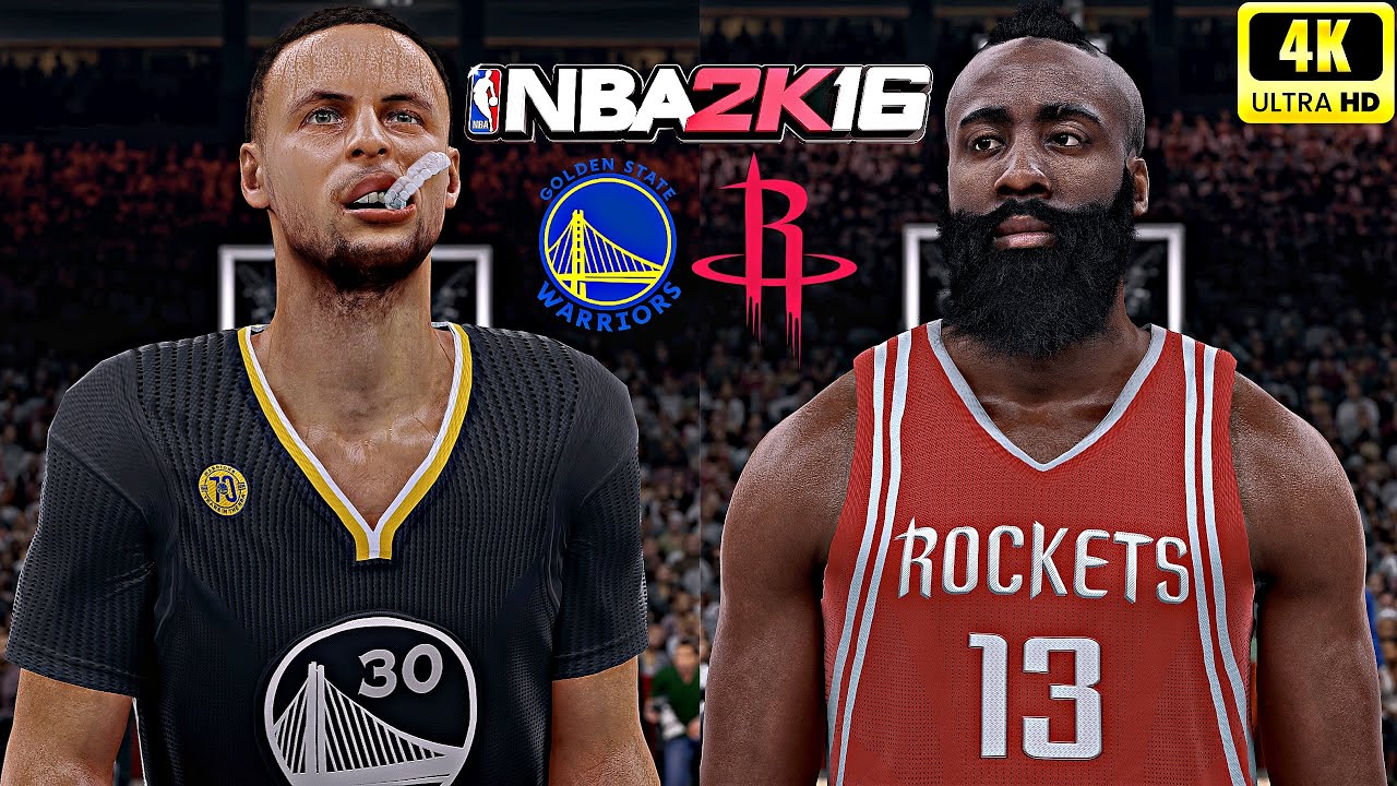 NBA 2K16 PC Modded (4K60) | Warriors vs Rockets - YouTube