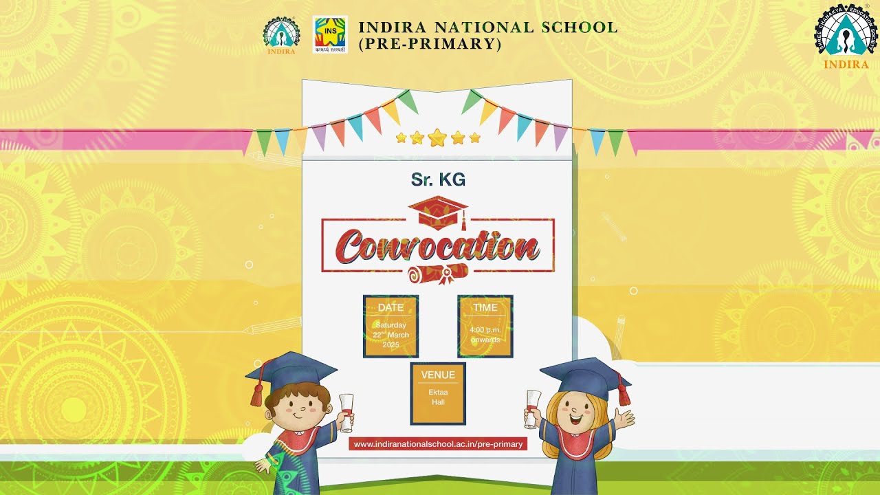 Sr.KG Convocation 2024-25 - Indira National School Pre-Primary, IGI Pune - YouTube