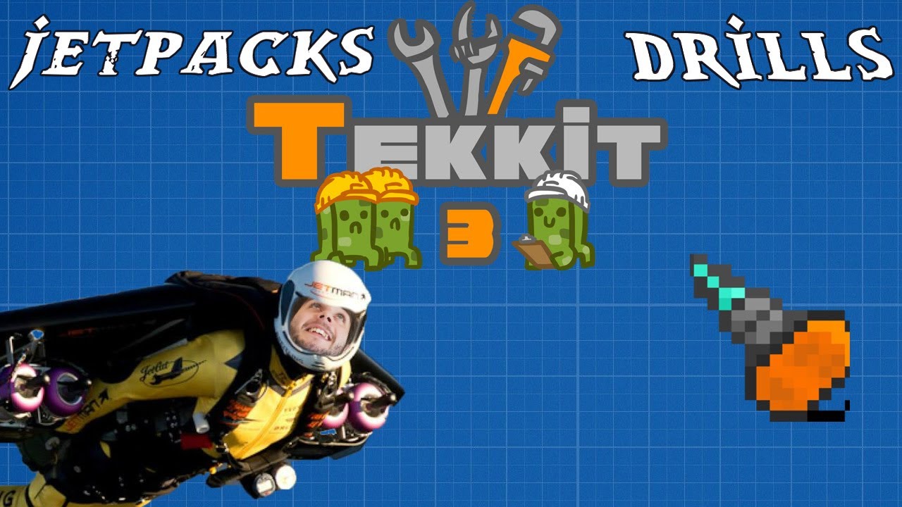 Jetpacks and Diamond Mining Drill Tech Episode Tekkit With Ryalus EP:6 - YouTube