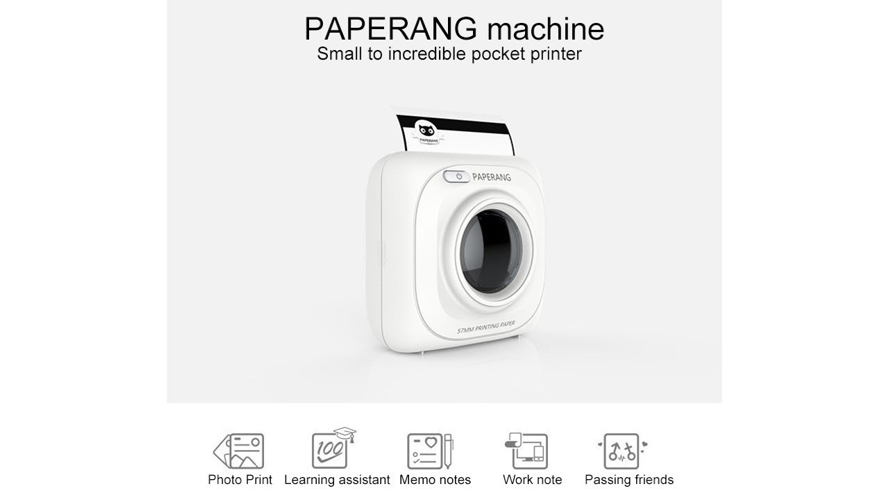 PAPERANG P1 Portable Bluetooth Printer Thermal Photo Phone Wireless ...