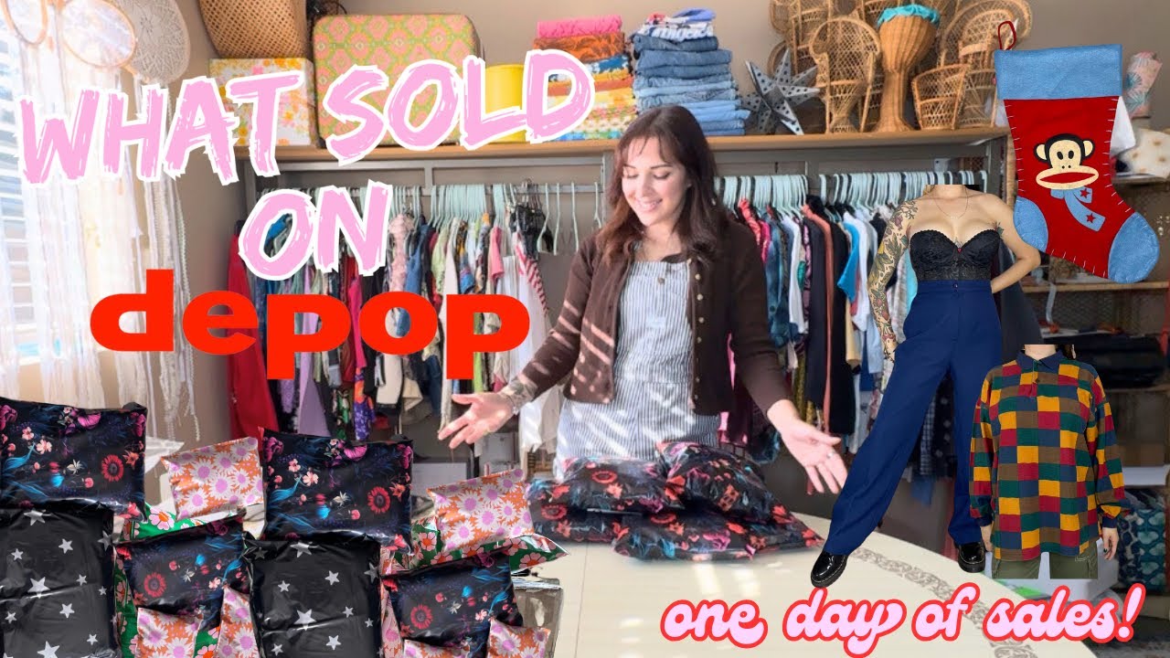 WHAT SOLD ON DEPOP • Ship my depop orders with me • one day of sales! # ...