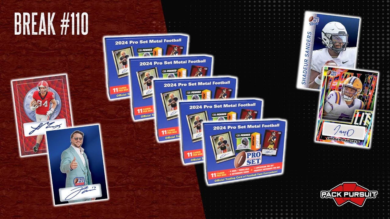 Break #110 - 5x 2024 Leaf Pro Set Metal Football Hobby Boxes - YouTube