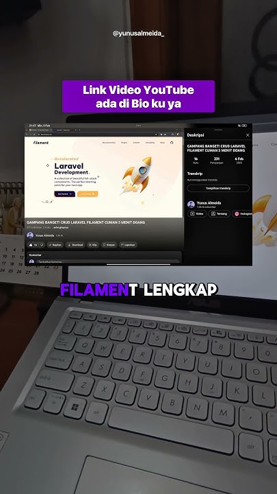 Cobain Tools yang keren banget di Filament ! #laravel #filament #codebyyunusalmeida - YouTube
