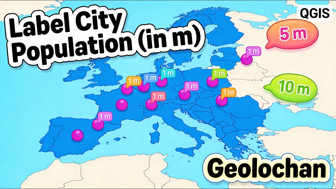 Label cities with Population - YouTube