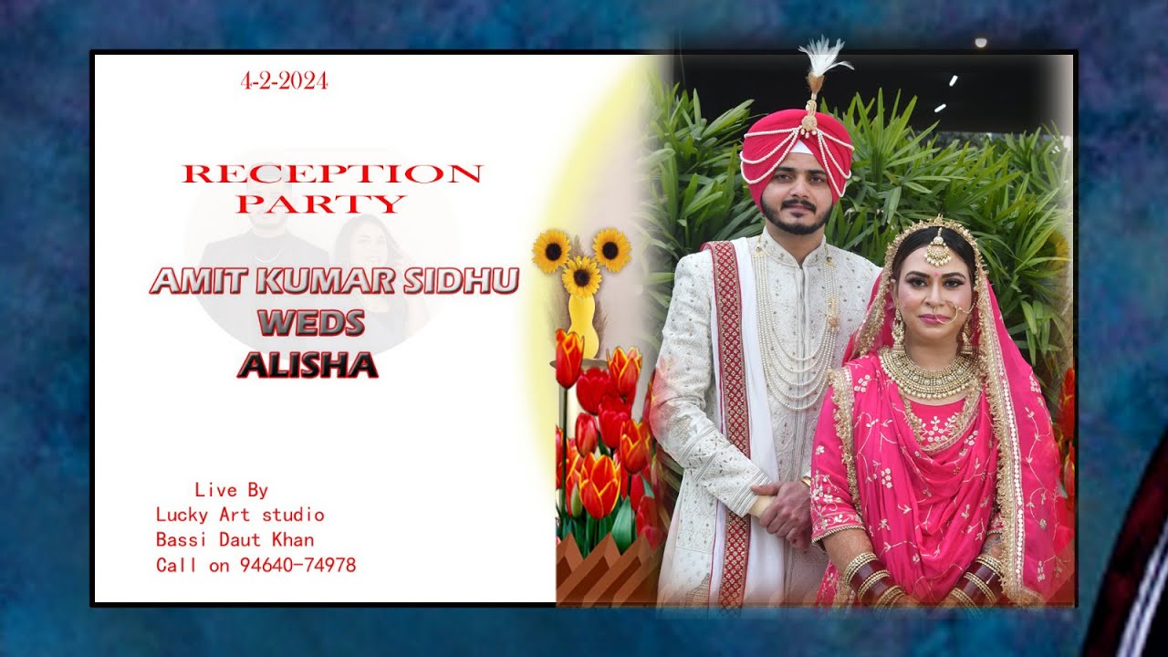 LIVE RECEPTION PARTY OF AMIT KUMAR SIDHU WEDS ALISHA - YouTube