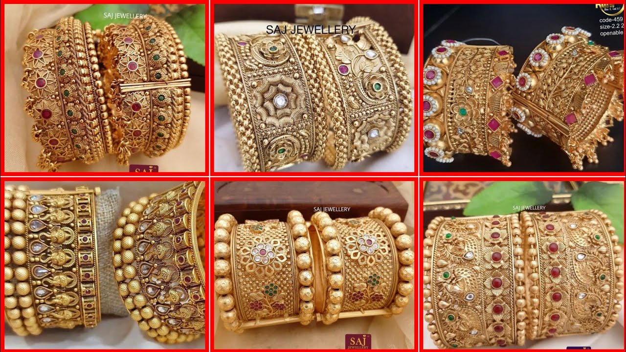Regal Gold Bangle Sets: South Indian Bridal Elegance A Touch of Royalty ...