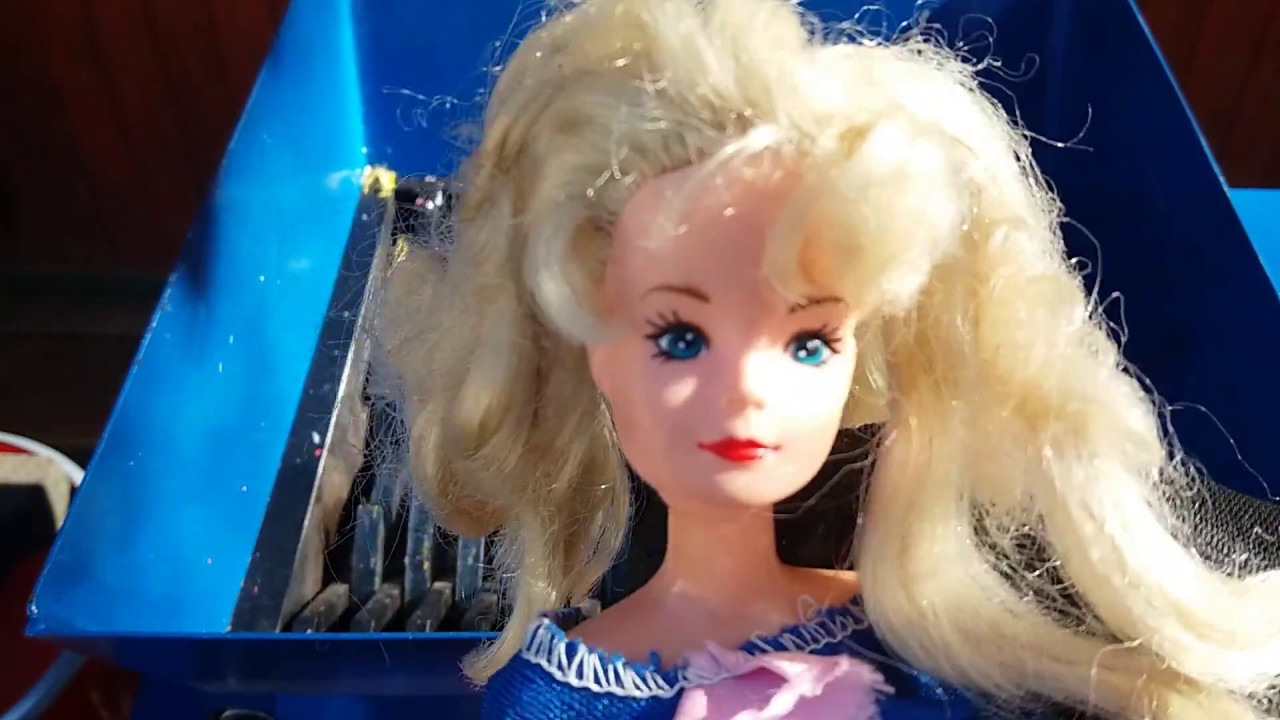 SHREDDING BARBIE DOLLS - YouTube