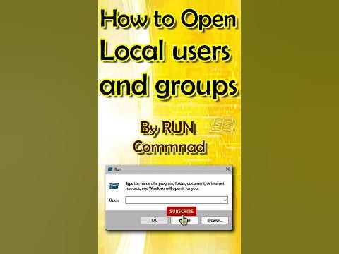 How to open Local users and groups by run command #shorts - YouTube