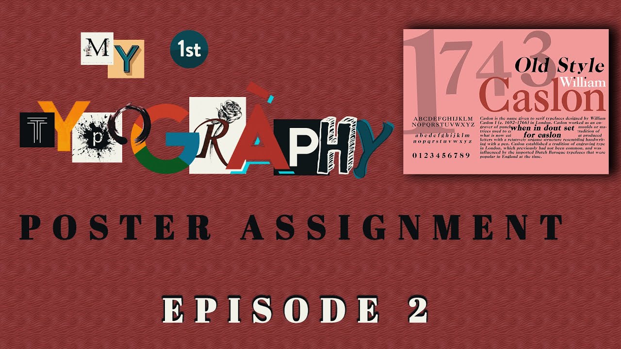 My 1st Typography Assignment from Coursear!!! - Episode 2. - YouTube